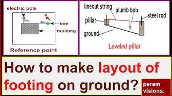 How to make the layout of footing on the ground?/ Layout procedure of ...